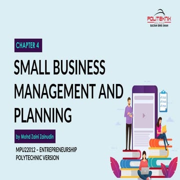 MPU22012 Lecture 4 - Small Business Management and Planning | PDF
