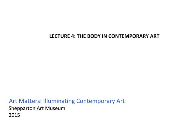 Using Contemporary/Performance Art to Inspire Multimodal Presentation ...