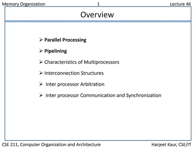 Parallel processing and pipelining | PPT