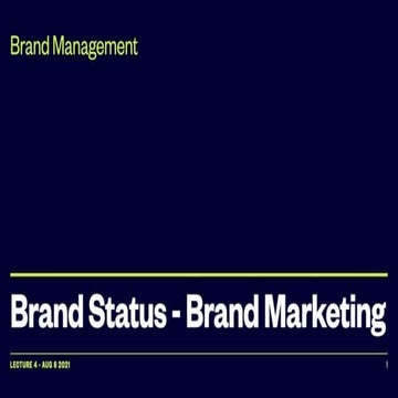 Brand Management: Brand Status - Brand Marketing | PPTX | Marketing and ...