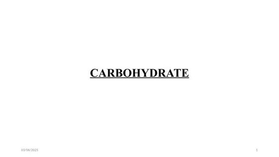 Carbohydrates | PPTX | Chemistry | Science