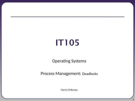 Deadlocks In Operating System Pptx Operating Systems Computer Software And Applications