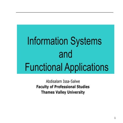 Lecture4(information systems&functional applications) | PPT