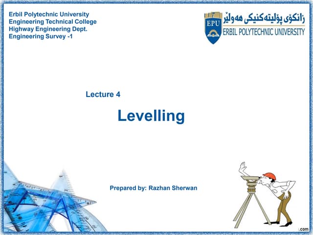 Levelling in Surveying | PDF