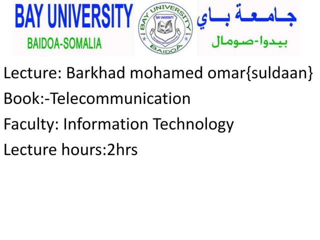Lecture 4 Telecommunication Ppt