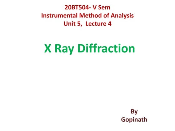 x-ray diffraction_PhD students_pdf.pdf | Chemistry | Science