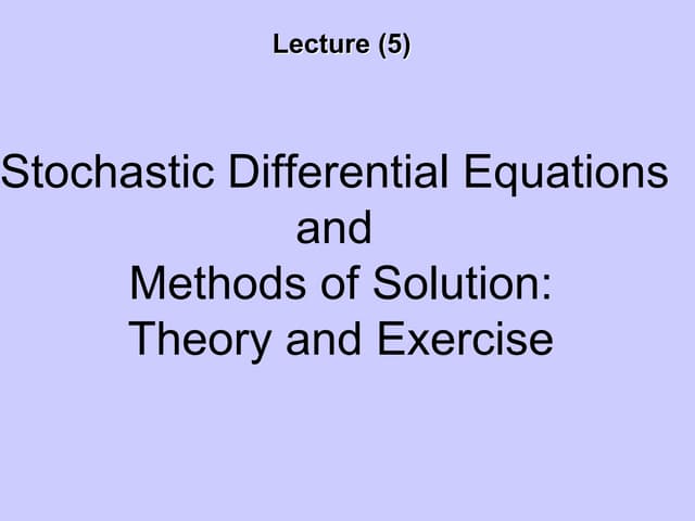 Lecture 5 Stochastic Hydrology Pdf Web Development Internet