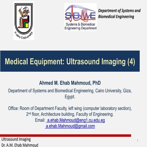 Medical Equipment Ultrasound Lecture 5 | PDF