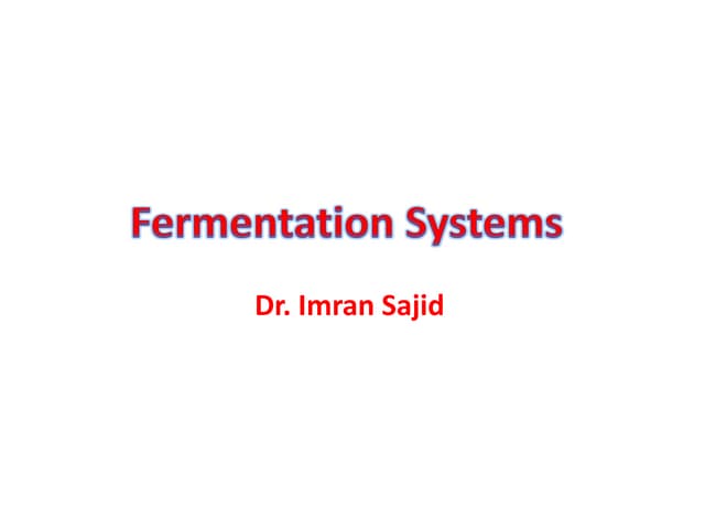 Computer control of fermentation process | PPTX
