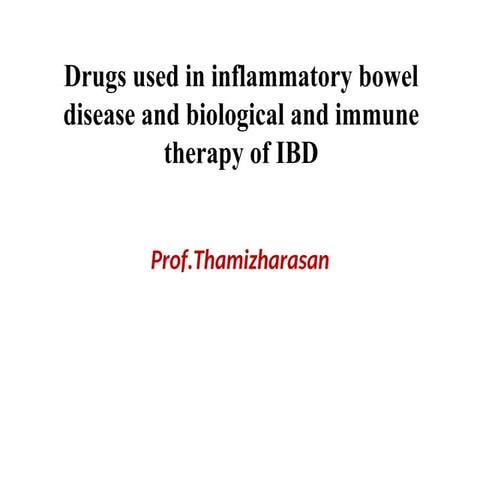 Drugs Used In Inflammatory Bowel Diseaseppt