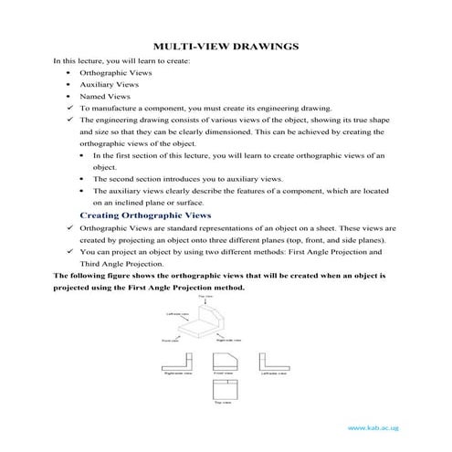 AutoCAD notes on Multi View objects.docx