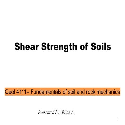 Lecture 5 shear strength of soils | PDF