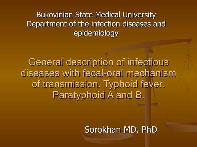 Enteric fever (typhoid fever) | PPTX