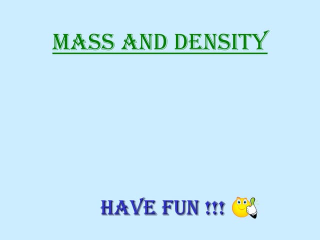 Density Ppt | PPT