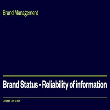 Brand Review - Current Brand management trends | PPTX