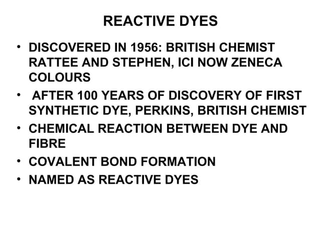 Hot brand reactive dyes and application | PPT