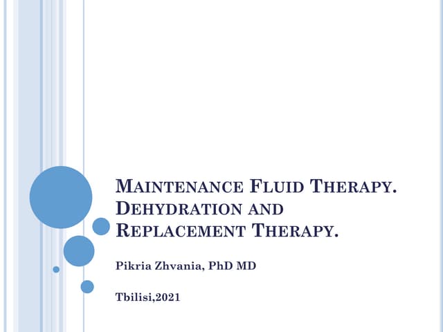 Approach of Dehydration in pediatrics & management | PPTX
