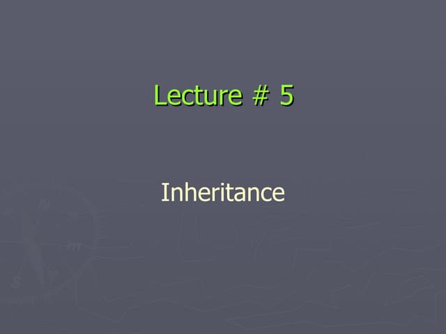 Lecture 5 Inheritance Ppt Programming Languages Computing