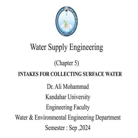 Intake structures | PPTX