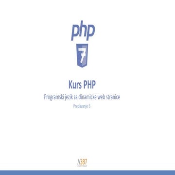 PHP za pocetnike - predavanje 5 | PPTX