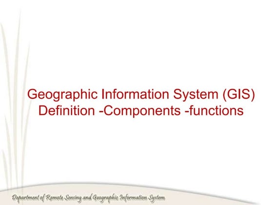 Introduction to GIS | PPT