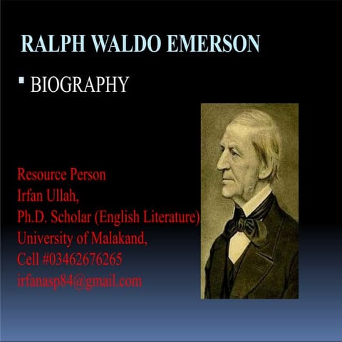 Lecture 5, Ralph Waldo Emerson's Biography .pptx
