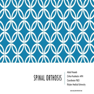 lecture#5 Spinal orthosis.pptx kmu ipmr p | PPT
