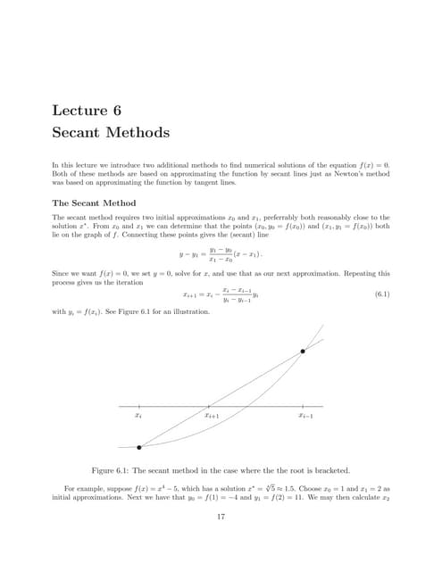 Numerical method for solving non linear equations | PDF