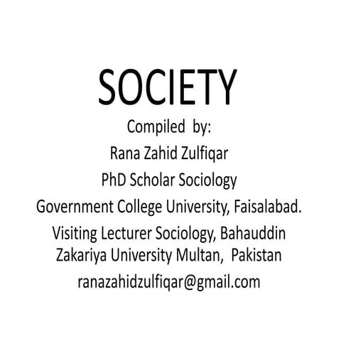 Lecture 6. society | PPT