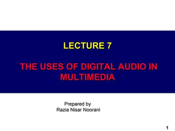 Multimedia tools (sound) | PPT | Digital Audio | Computer Software and Applications