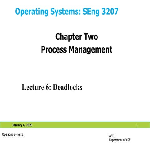 Lecture 6 Deadlocks 1 1pptx 