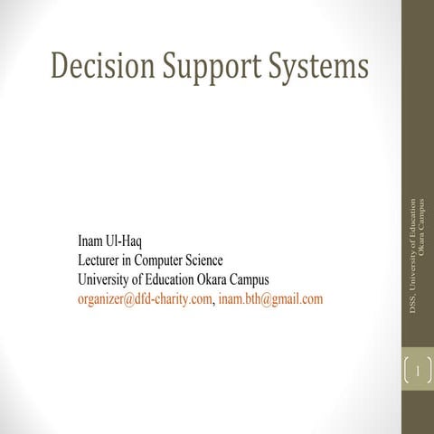 Decision Support System | PPT