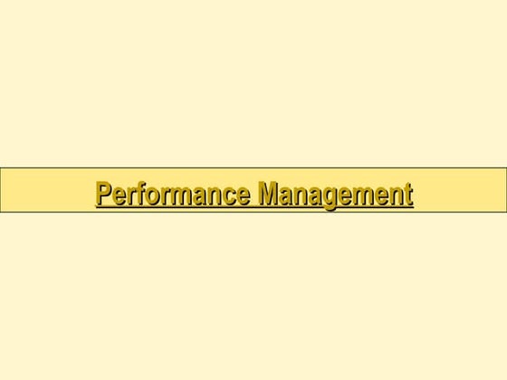 Performance management | PPTX