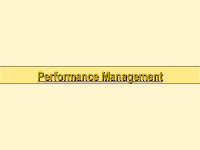Performance management | PPTX