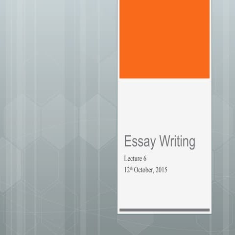 paragraph and essay writing principles and rules | PPT