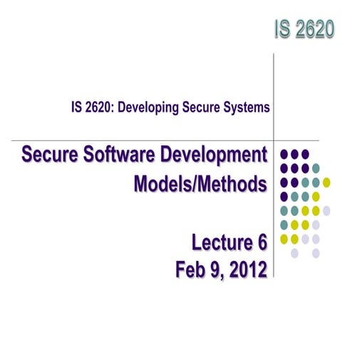 Secure Software Development Models and Methods integrated with CMMI.ppt