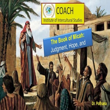 Lecture 6; micah judgment, hope, and promise | PPTX