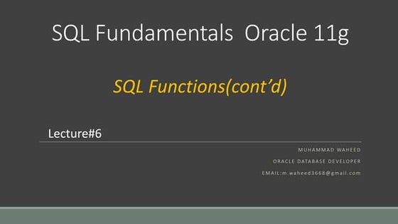 Sql Joins Oracle Sql Fundamentals Ppt 1286
