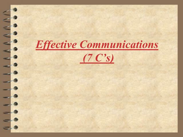 7 Cs Effective Communication | PPT 7 Cs Effective Communication | PPT
