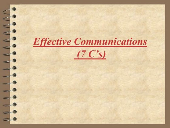 7 c's of communication | PPT