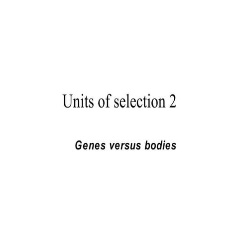 Units of selection | PPT