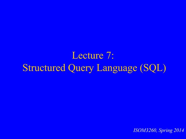 Sql(database) | Ppt
