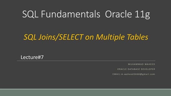 Sql Subqueries Oracle Sql Fundamentals Ppt 7758