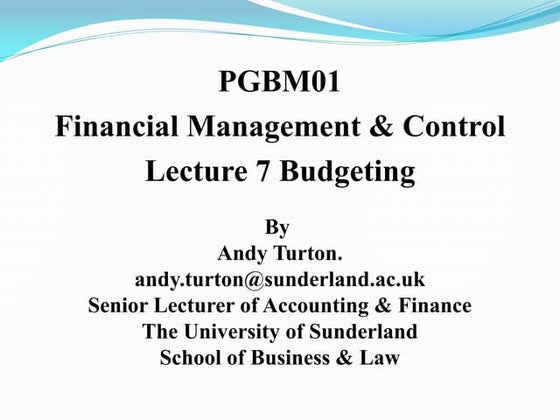 Budgeting | PPT