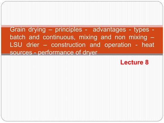 Drying Theory And Drying Rating Curve Ppt