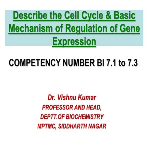 Lecture 7, Cell cycle and Gene Expression.ppt
