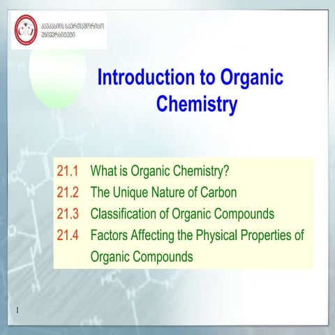 lecture ----7 intro to organic chemistry | PDF