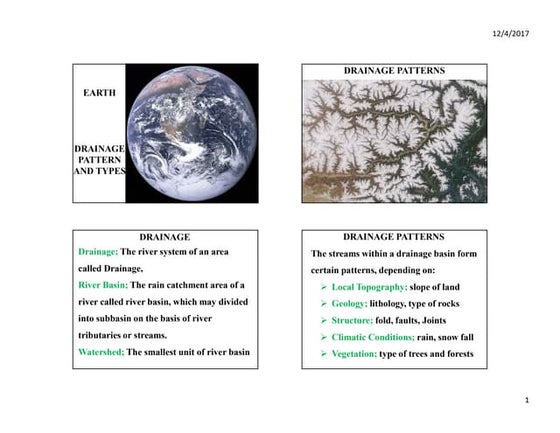 Types Drainage pattern presentation | PPT