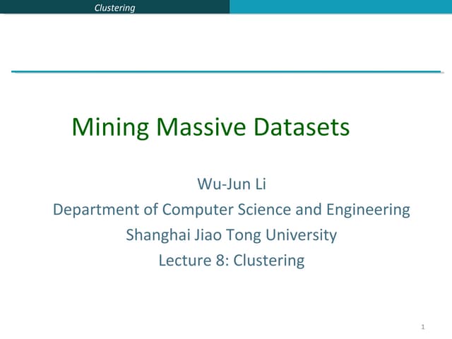 Lecture8 Clustering Ppt 2557