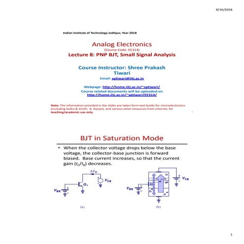 Lecture8 bjt | PDF